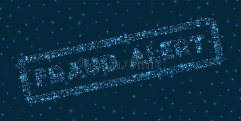 Fraud Alert Word in Digital Style. Stock Vector - Illustration of mesh ...