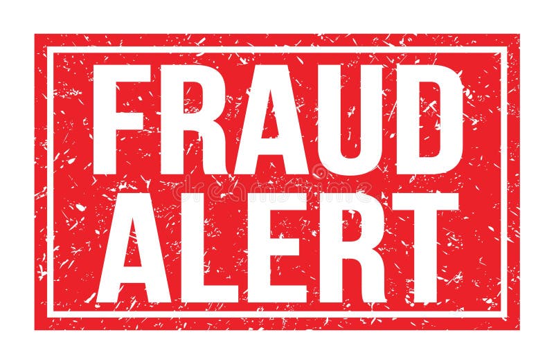 FRAUD ALERT, Words on Red Rectangle Stamp Sign Stock Illustration ...
