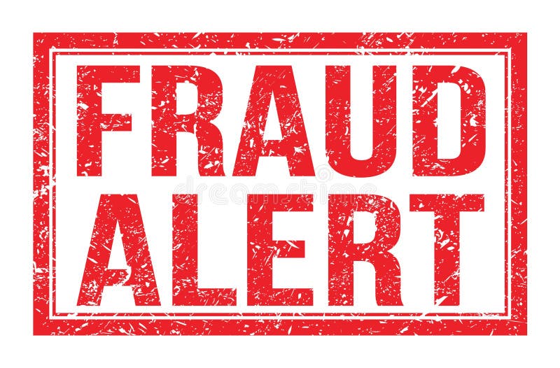 FRAUD ALERT, Words on Red Rectangle Stamp Sign Stock Illustration ...