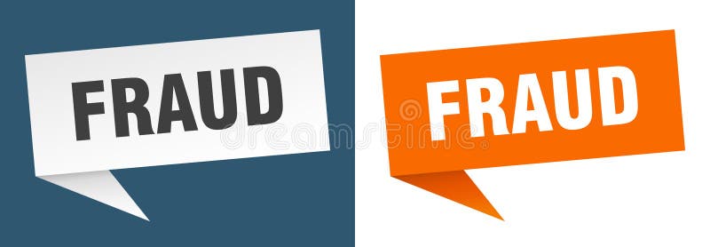Fraud Banner. Fraud Speech Bubble Label Set Stock Vector - Illustration ...