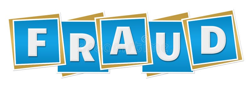 Fraud Blue Blocks stock illustration. Illustration of security - 70458596