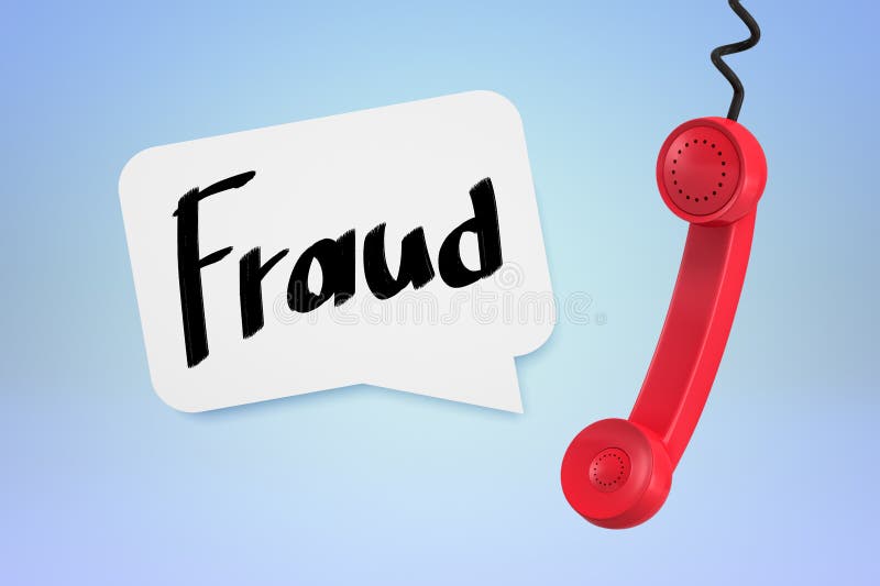 Fraud Concept with Telephone on Blue Background Stock Image - Image of ...