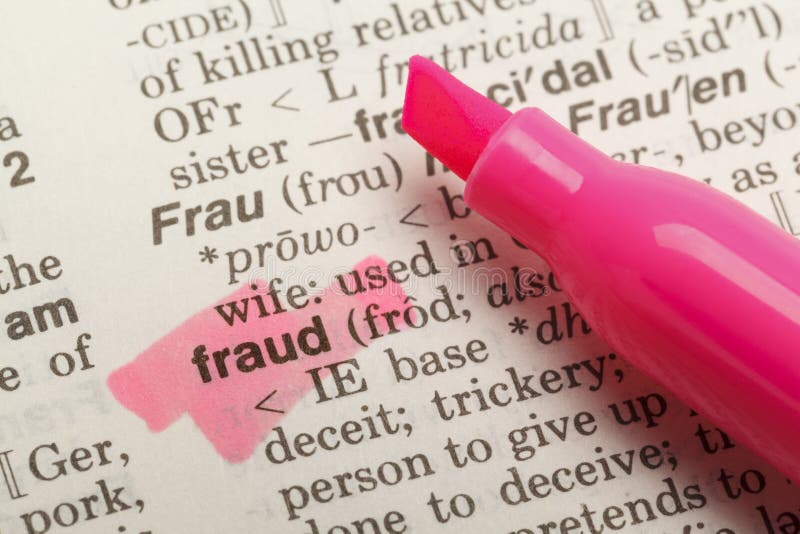 Fraud Definition stock photo. Image of text, highlight - 38421266