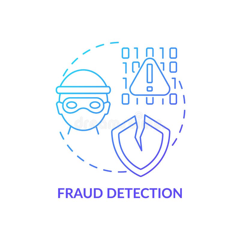 Fraud Detection Blue Gradient Concept Icon Stock Vector - Illustration ... Fraud Detection Blue Gradient Concept Icon Stock Vector - Illustration ...