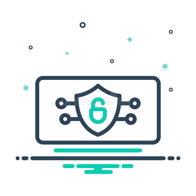 Mix Icon for Fraud, Hacker and Computer Stock Vector - Illustration of ...