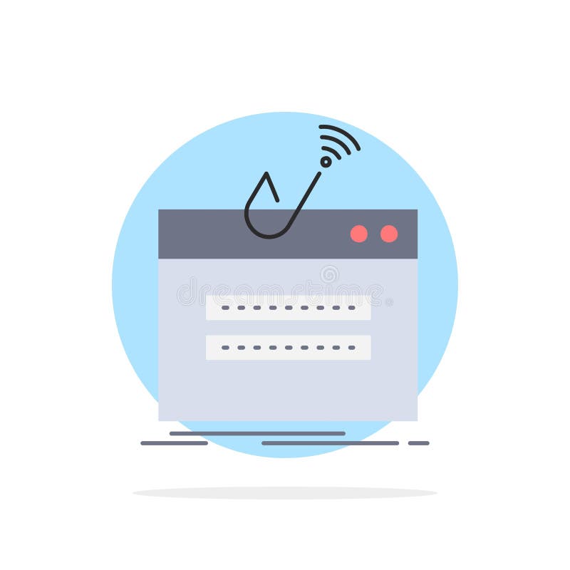 Fraud, Internet, Login, Password, Theft Flat Color Icon Vector Stock ...