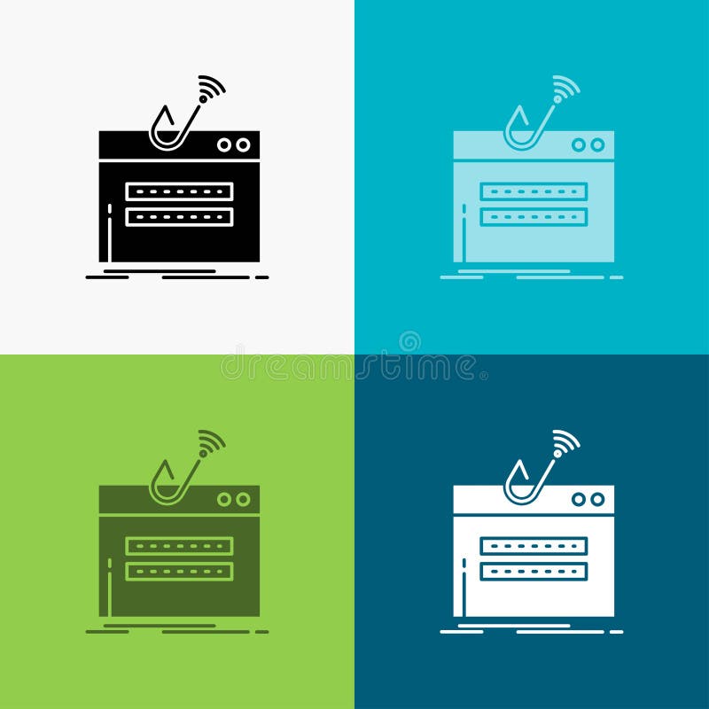 Fraud, Internet, Login, Password, Theft Icon Over Various Background ...