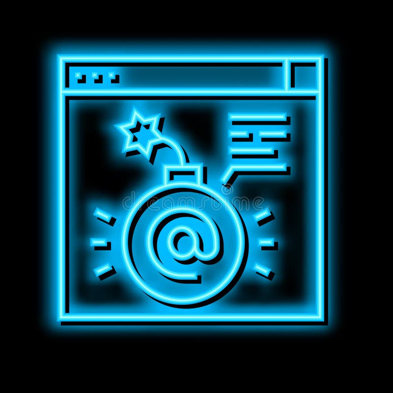 Fraud Internet Problem Neon Glow Icon Illustration Stock Vector ...