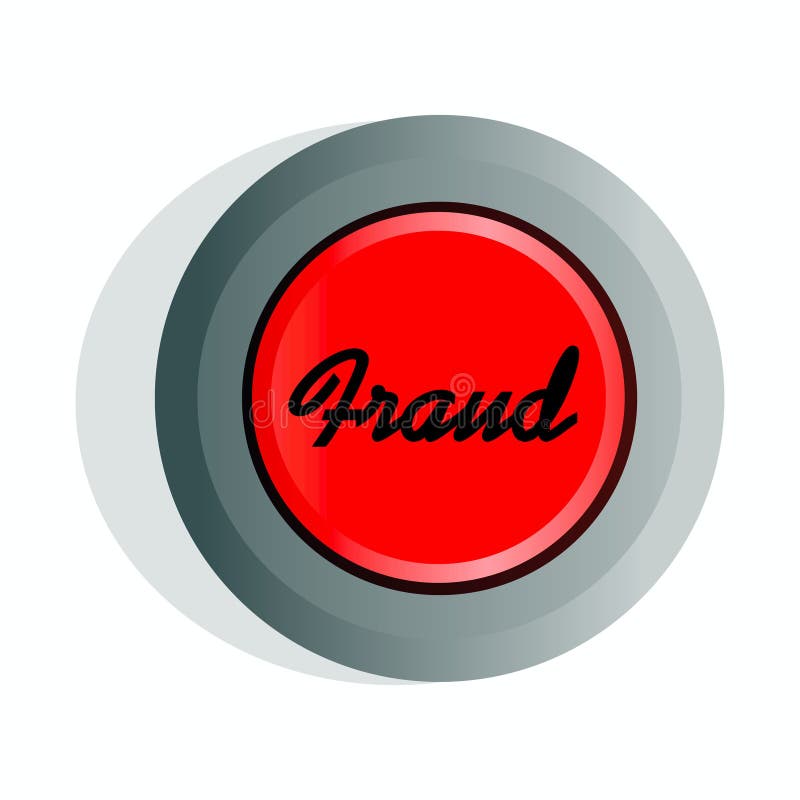 Fraud Power Red Button. stock illustration. Illustration of stress ...