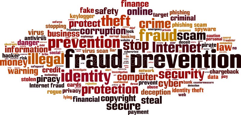 Fraud Prevention Word Cloud Stock Vector - Illustration of stop, crime ...