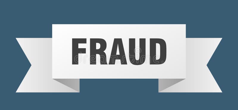 Fraud ribbon. stock vector. Illustration of sticker - 153820608