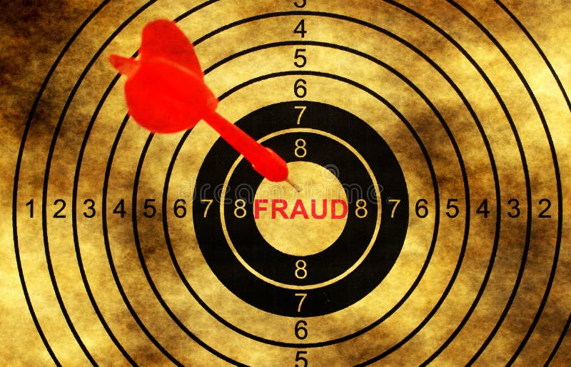 Fraud Target on Grunge Background Stock Illustration - Illustration of ...