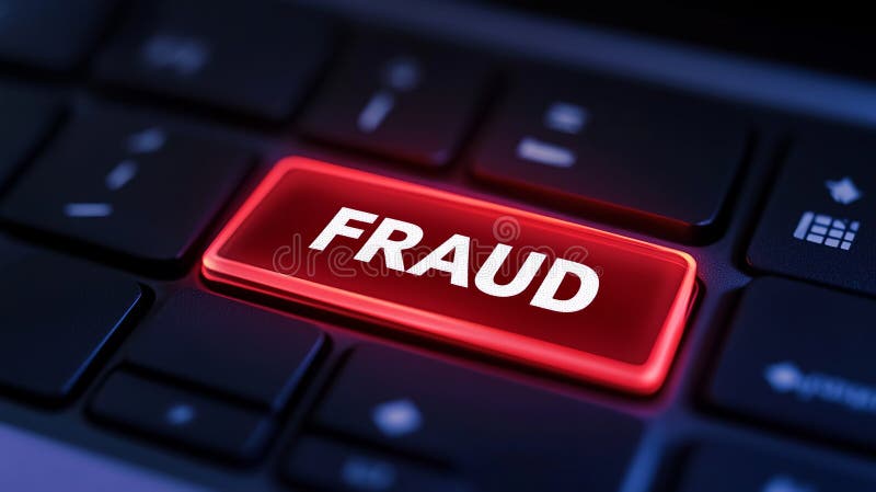 Fraud Text on the Red Button on Computer Keyboard Stock Photo - Image ...