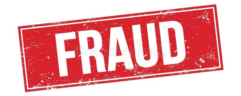 FRAUD Text on Red Grungy Rectangle Stamp Stock Illustration ...