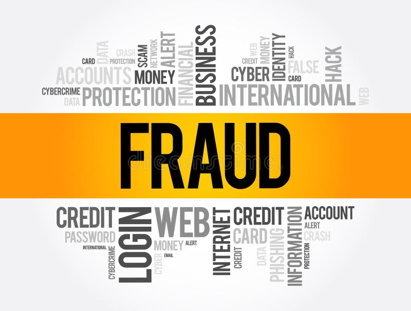 Fraud Word Cloud Collage, Technology Business Concept Background Stock ...