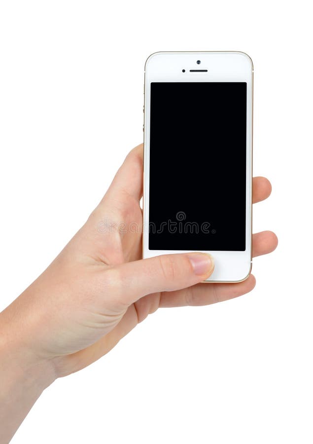 Frau Hält Apple IPhone 5S Smartphone Redaktionelles Bild - Bild von ...