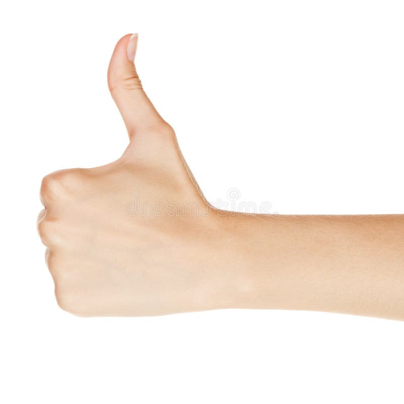 Frauenhand, Die Zeichen GUT Bildet. Stockfoto - Bild von ausdrücken ...