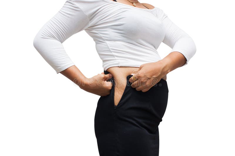 Frauenkörper Mit Dem Fetten Bauch Stockfoto - Bild von menschlich ...