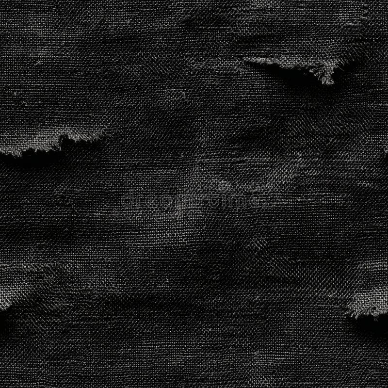 Frayed Black Fabric Texture with Worn Distressed Pattern Stock Photo ...