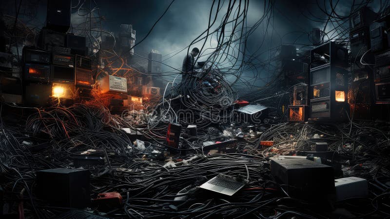 Broken Data Illustration Disconnection Interruption Stock Illustrations ...