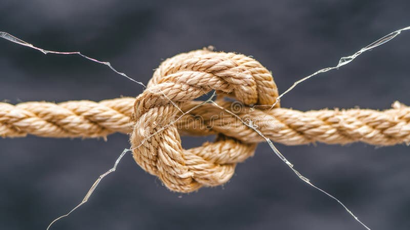 Frayed and Failed: a Conceptual Image of Broken Rope with Motion Blur ...