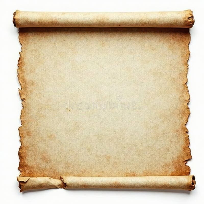 Frayed Parchment, Blank Space, Isolated on White , Backdrop, White ...