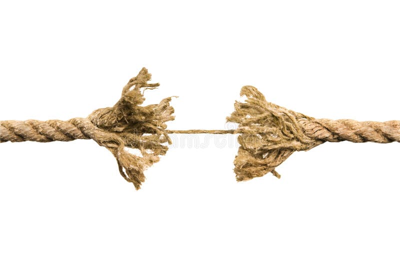 Rope Frayed in Tension stock photo. Image of damaged - 90374868