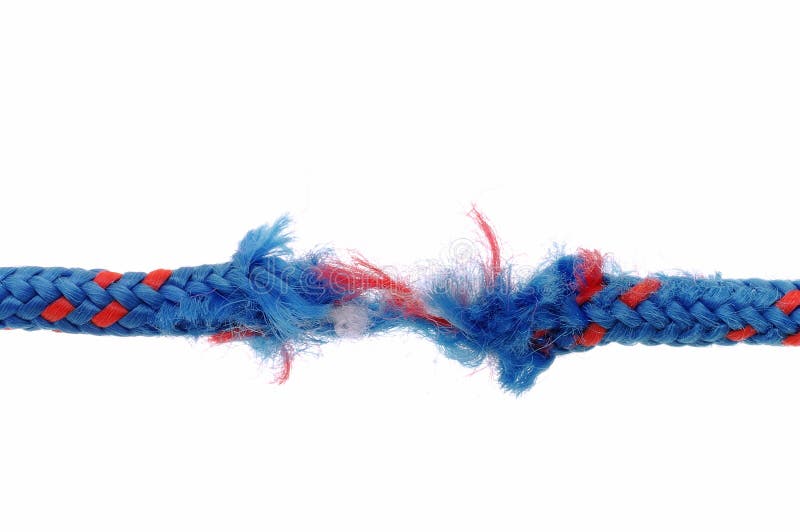 Frayed Rope stock photo. Image of tight, failure, tension - 8621102