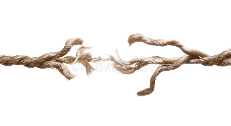 Frayed rope isolated stock photo. Image of fray, isolated - 62237766