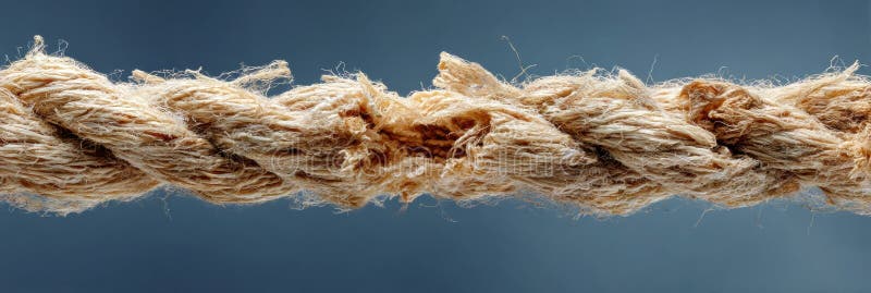 Frayed Rope Symbolizes Fragile Nerves Conveying Tension and ...