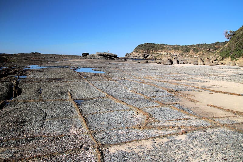Rock Platform at Dudley Beach New South Wales Australia Stock Image ...