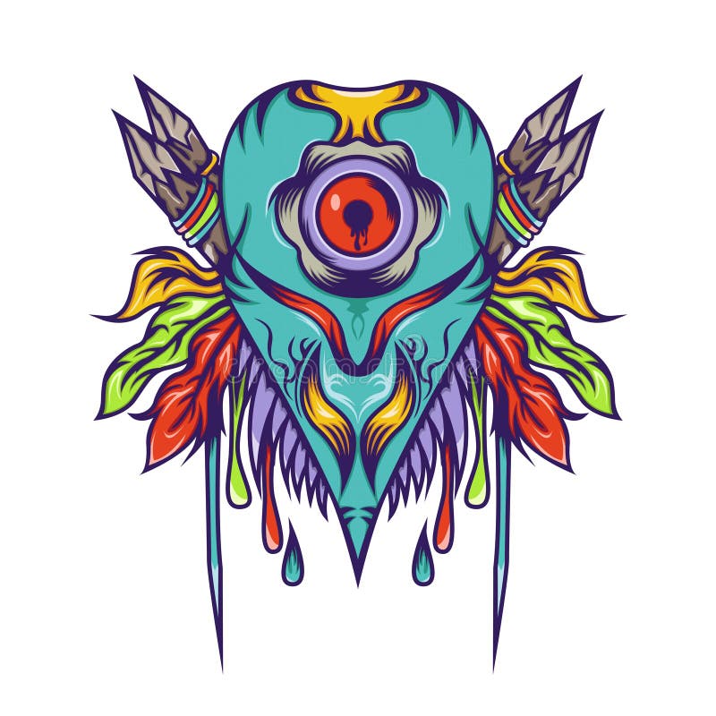 Freak Blue Monster Art Design Stock Vector - Illustration of death ...