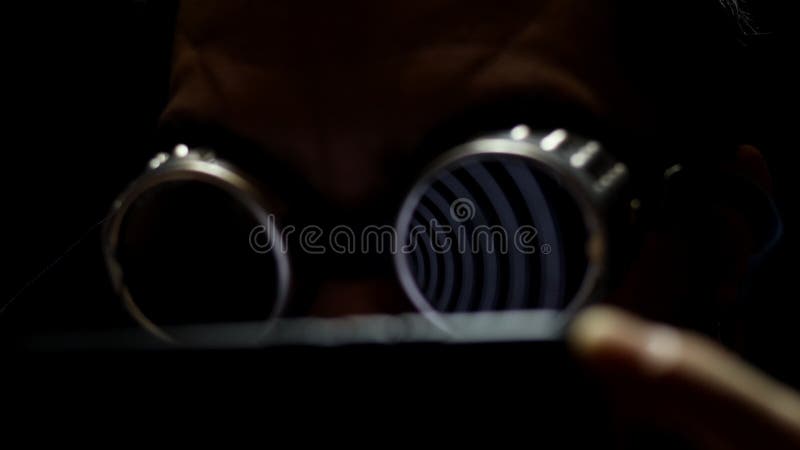 Freak Man Hypnotized by a Spiral Hypnotic Effect Looking at the ...