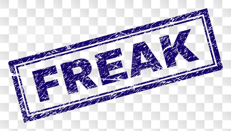 Grunge FREAK Rectangle Stamp Stock Vector - Illustration of double ...