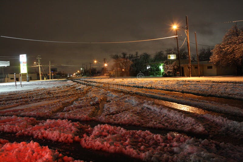 Freak Texas Winter Snow Storm Blizzard Editorial Photography - Image of ...