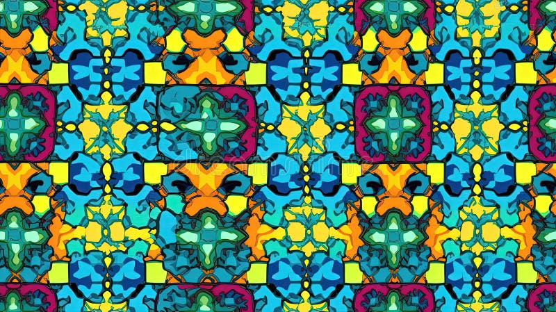 Freaky Color Fabric Pattern Design Stock Illustration - Illustration of ...