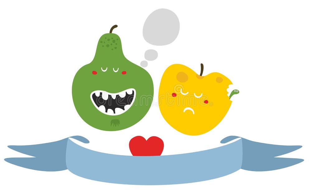 Freaky Fruits and Vegetables. Stock Vector - Illustration of comics ...