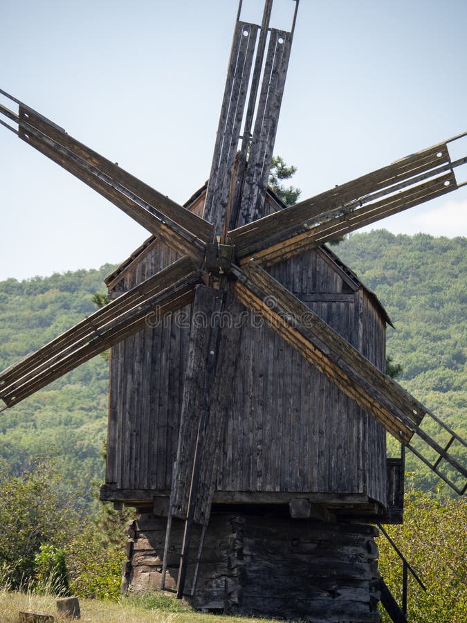 Wind Mill at Celic Dere Monastery, Romania Stock Photo - Image of ...