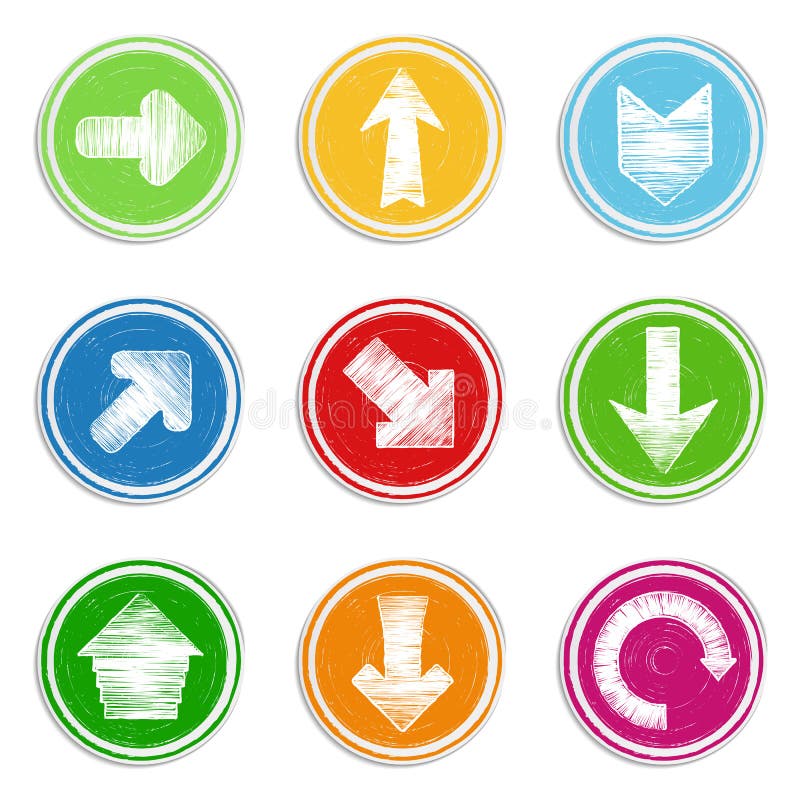 Frecce illustrazione vettoriale. Illustrazione di tasto - 29576342