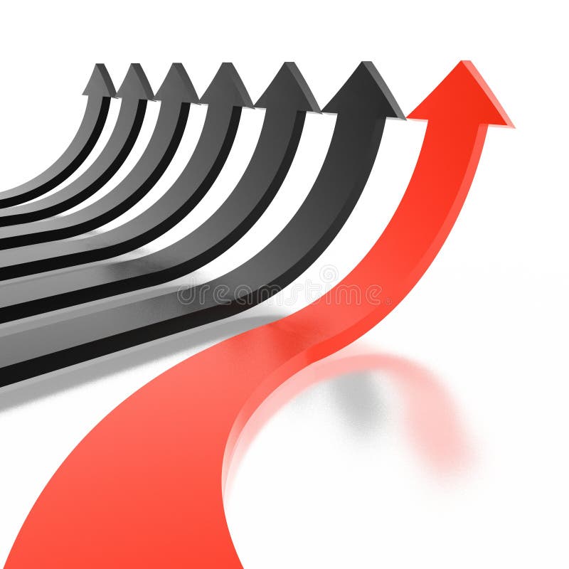 Freccia a spirale rossa 3D illustrazione vettoriale. Illustrazione di ...