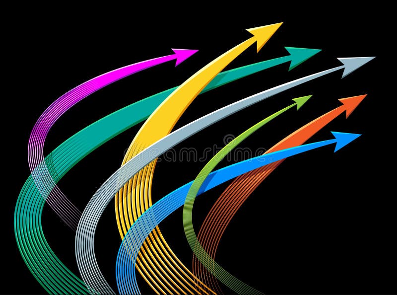 Frecce illustrazione vettoriale. Illustrazione di finanza - 56204076