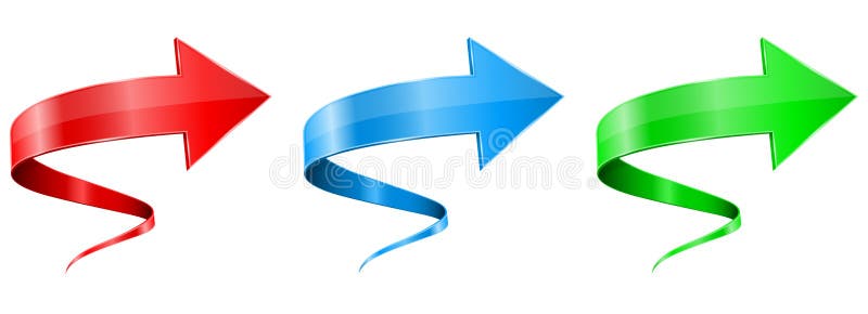 Freccia A Spirale Colorata 3D Illustrazione Vettoriale - Illustrazione ...
