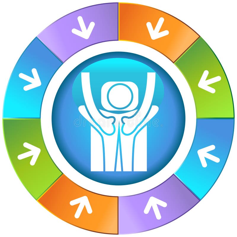 Frecce Con La Rotella - Massaggio Illustrazione Vettoriale ...