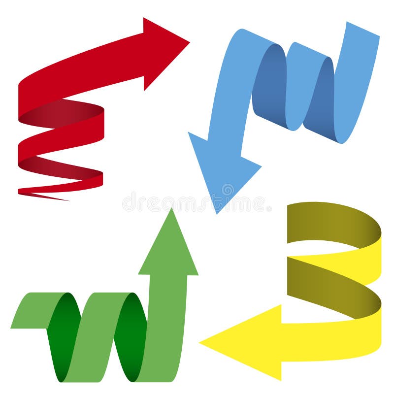 Insieme Delle Frecce Colorate Illustrazione Vettoriale - Illustrazione ...