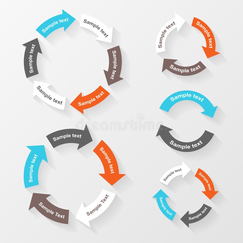 Frecce Infographic, Diagramma Del Circolo Illustrazione Vettoriale ...