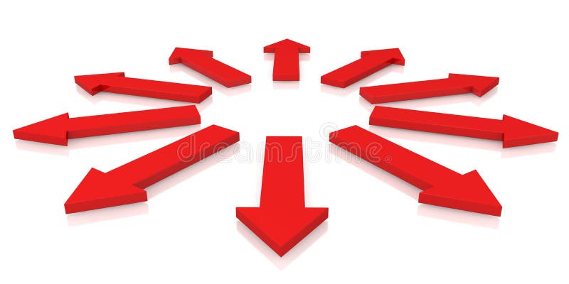 Frecce rosse illustrazione di stock. Illustrazione di senso - 26579906