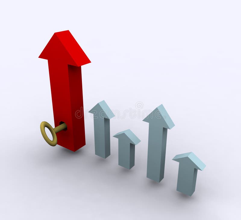 Grafico Rosso Della Freccia Fotografia Stock - Immagine di tabella ...