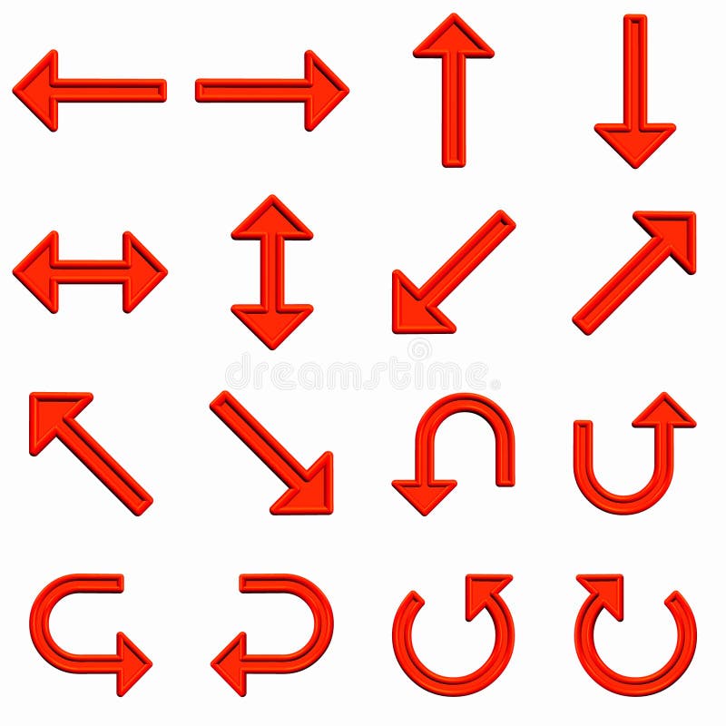 Curva Delle Frecce Direzionali Illustrazione Vettoriale - Illustrazione ...
