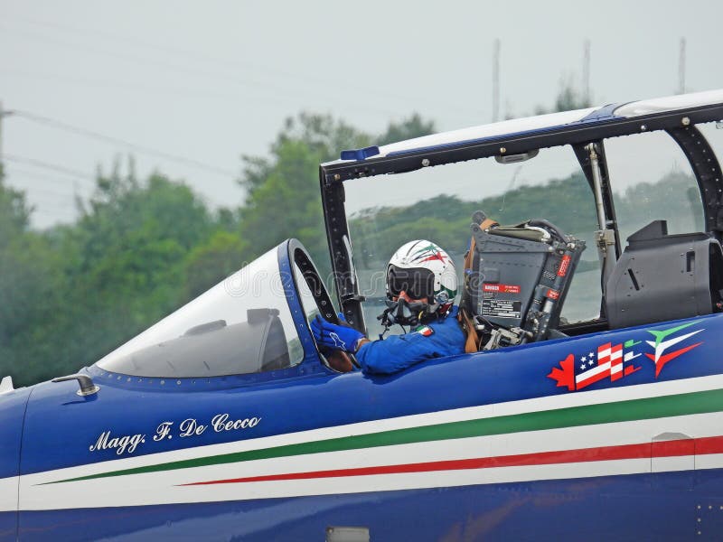 From Italy Frecce Tricolori #10 Pilot Arrives Back after Successful ...