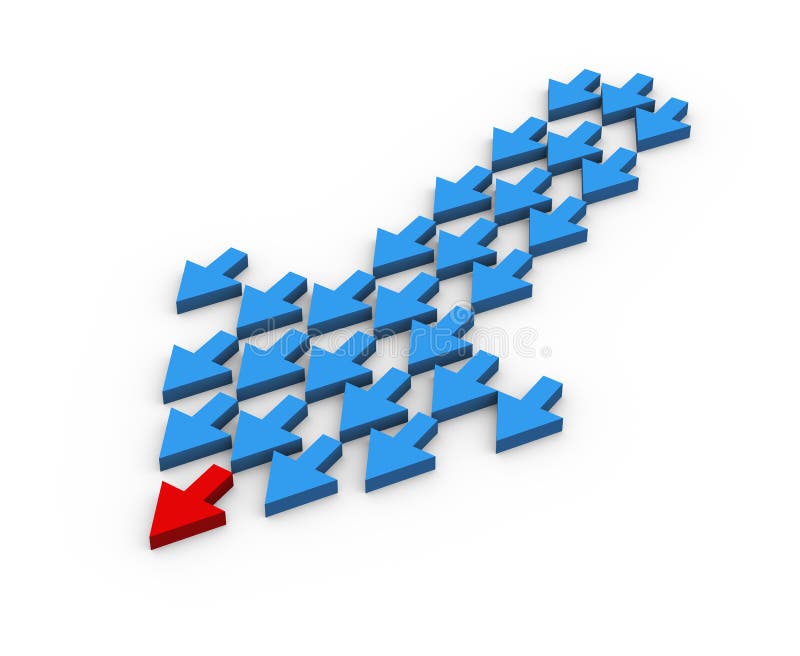 Prima Freccia. Rappresentazione 3d. Illustrazione di Stock ...